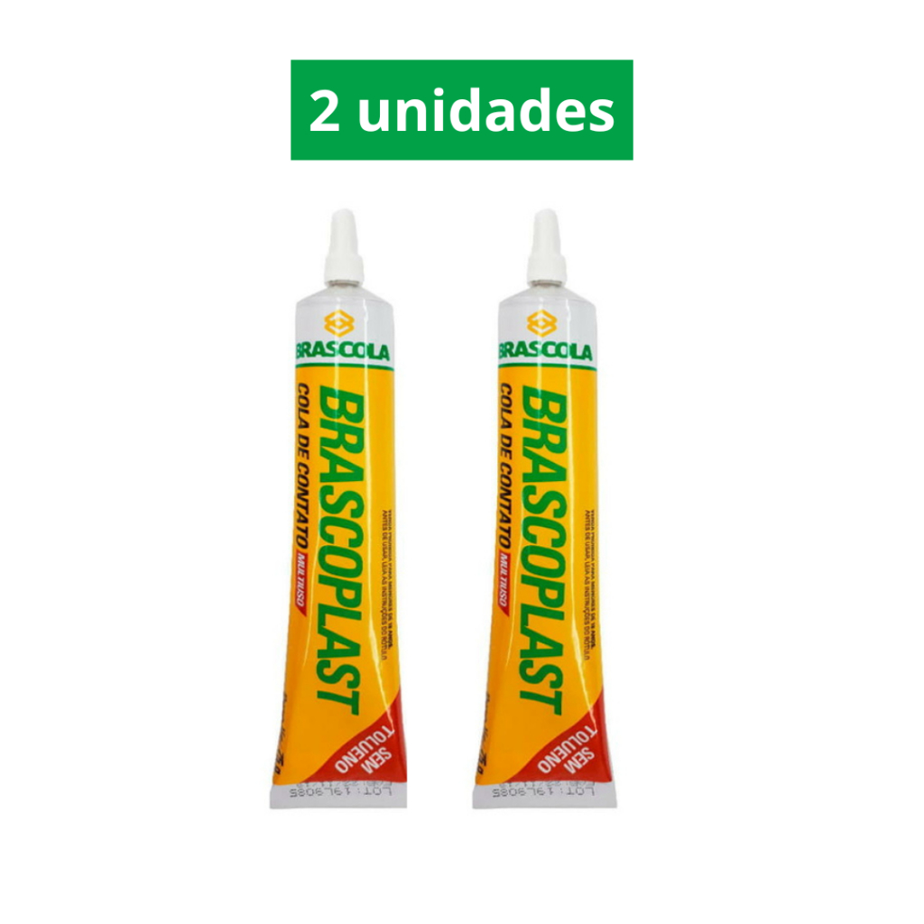 Kit 2 Cola de Contato em Bisnaga Brascoplast 75gr Brascola (Cola de ...