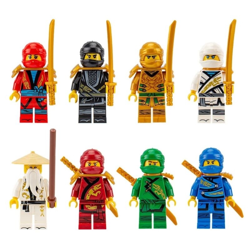 Legoe Ninjago Kit Com 24 Bonecos Blocos de Montar Ninjago ninjas ...