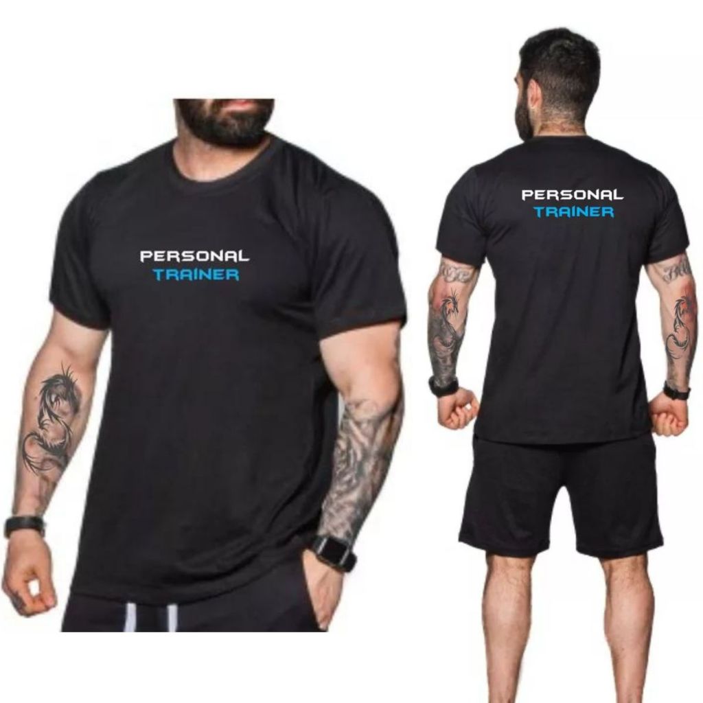 Camiseta Masculina Personal Trainer Uniforme Dry Fit | Shopee Brasil