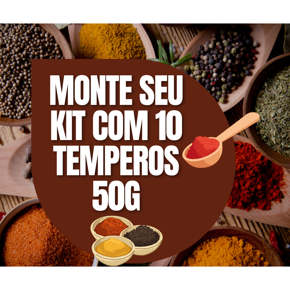 Temperos e Condimentos Monte Seu Kit do Seu Jeito l 10 UNIDADES 30G CADA | Shopee Brasil