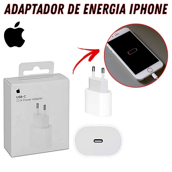 Fonte USB-C 20W - Ideal para iPhone e Outros Dispositivos com ...