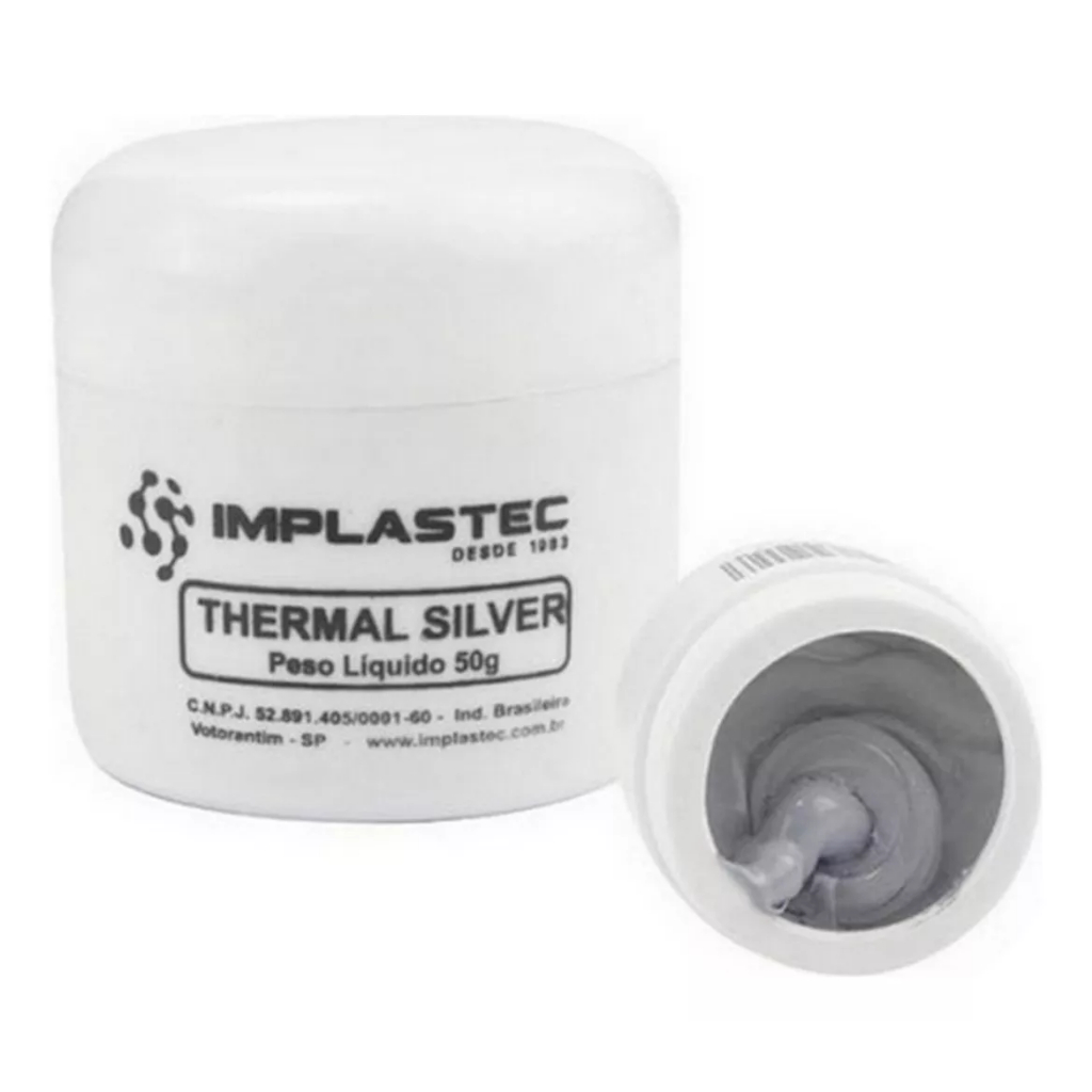 Pasta Térmica Processador/cpu Thermal Silver Prata Pote 50g | Shopee Brasil