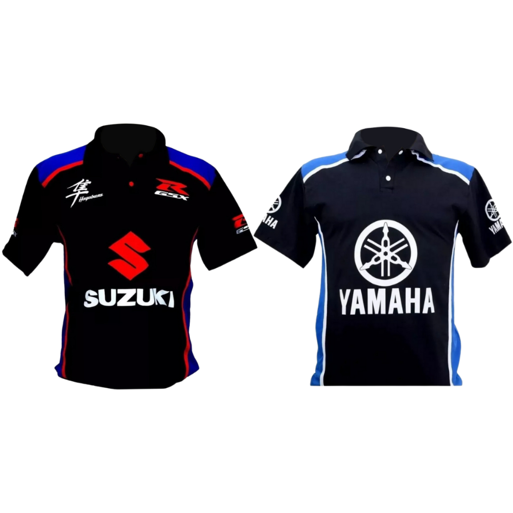 Kit Camisa Polo Moto Gp Suzuki Yamaha 2 Unidades Envio Imediato ...