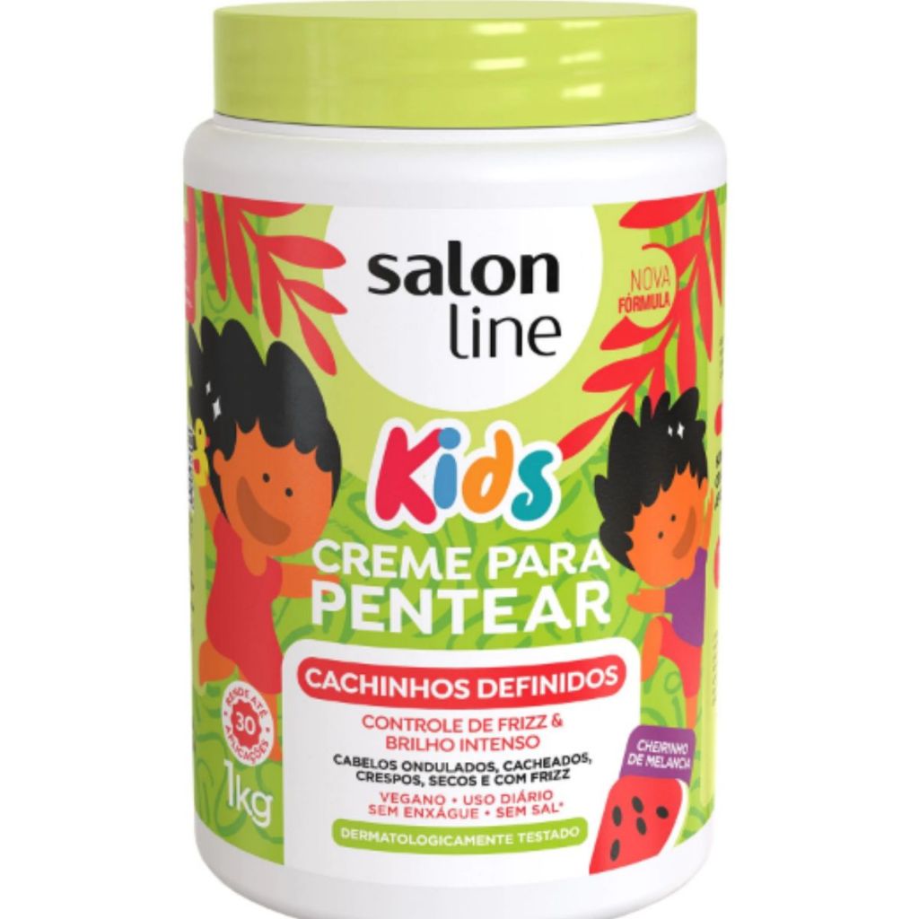 Salon Line, Creme de Pentear Infantil, Cachinhos Definidos, Controle de ...