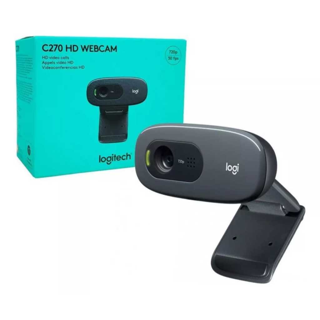 Câmera Webcam Logitech C270 Hd Com 3 Mp Widescreen 720p Cor Preto com ...