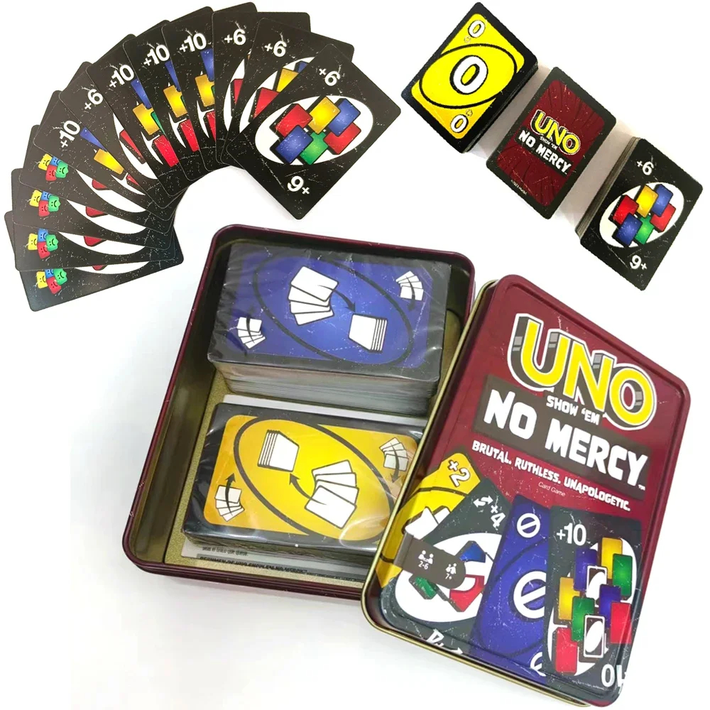 Jogo De Cartas Uno No Mercy Show Versão Em Lata Card Game | Shopee Brasil