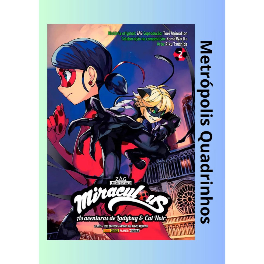 Mangá Miraculous: As Aventuras de Ladybug e Cat Noir Nº 2 ( Panini ...