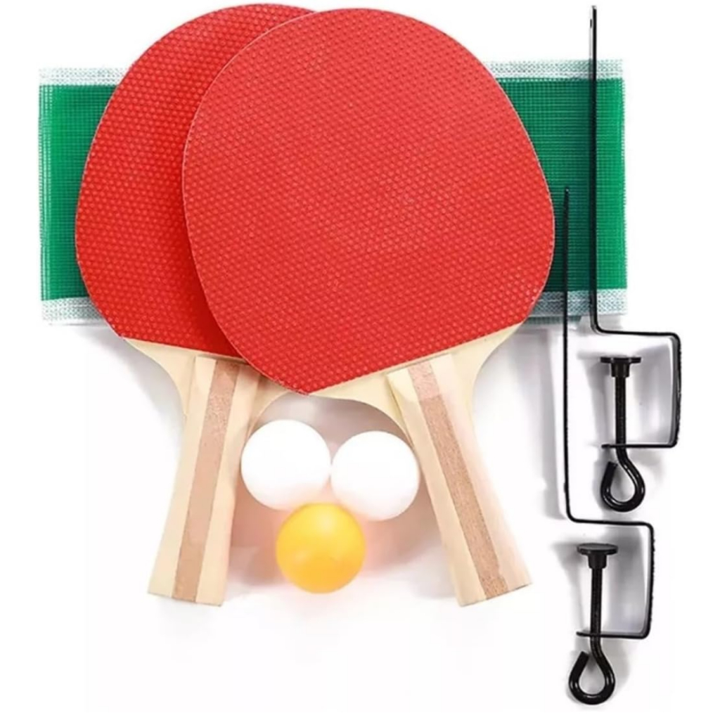 Kit Ping Pong Tenis de Mesa - 2 Raquetes + 3 Bolinhas + Rede | Shopee ...