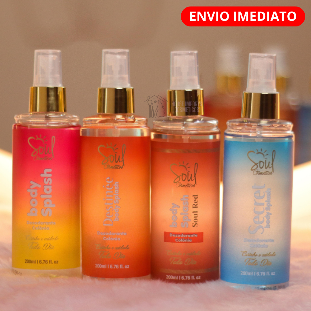 Perfume Body Splash Desodorante Colônia Soul Cosméticos 200ml | Shopee Brasil
