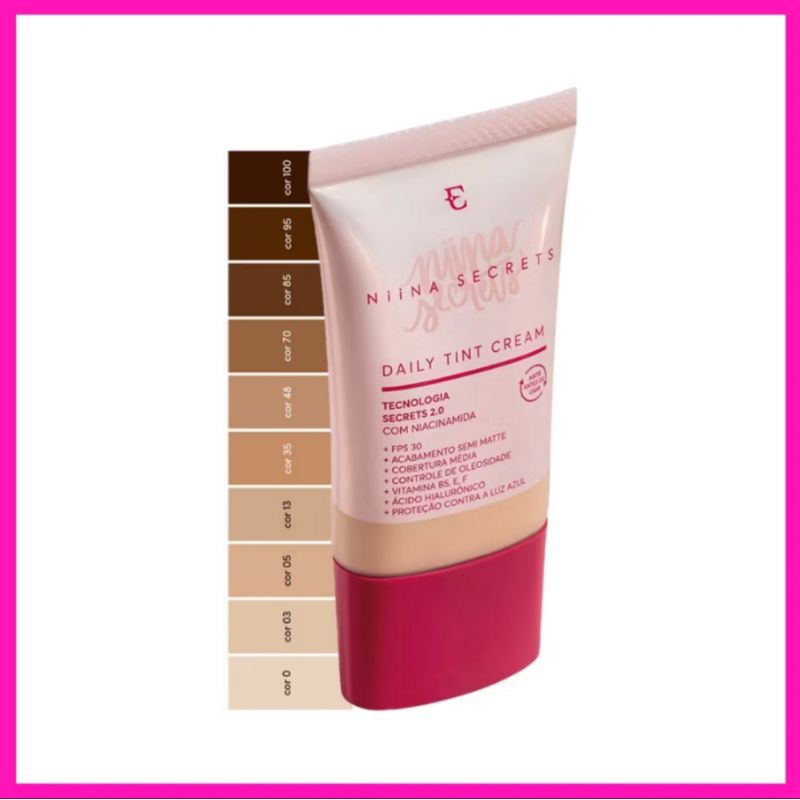 NINA SECRETS BASE LIQUIDA FPS 30 DAILY TINT CREAM 25 ML EUDORA | Shopee ...