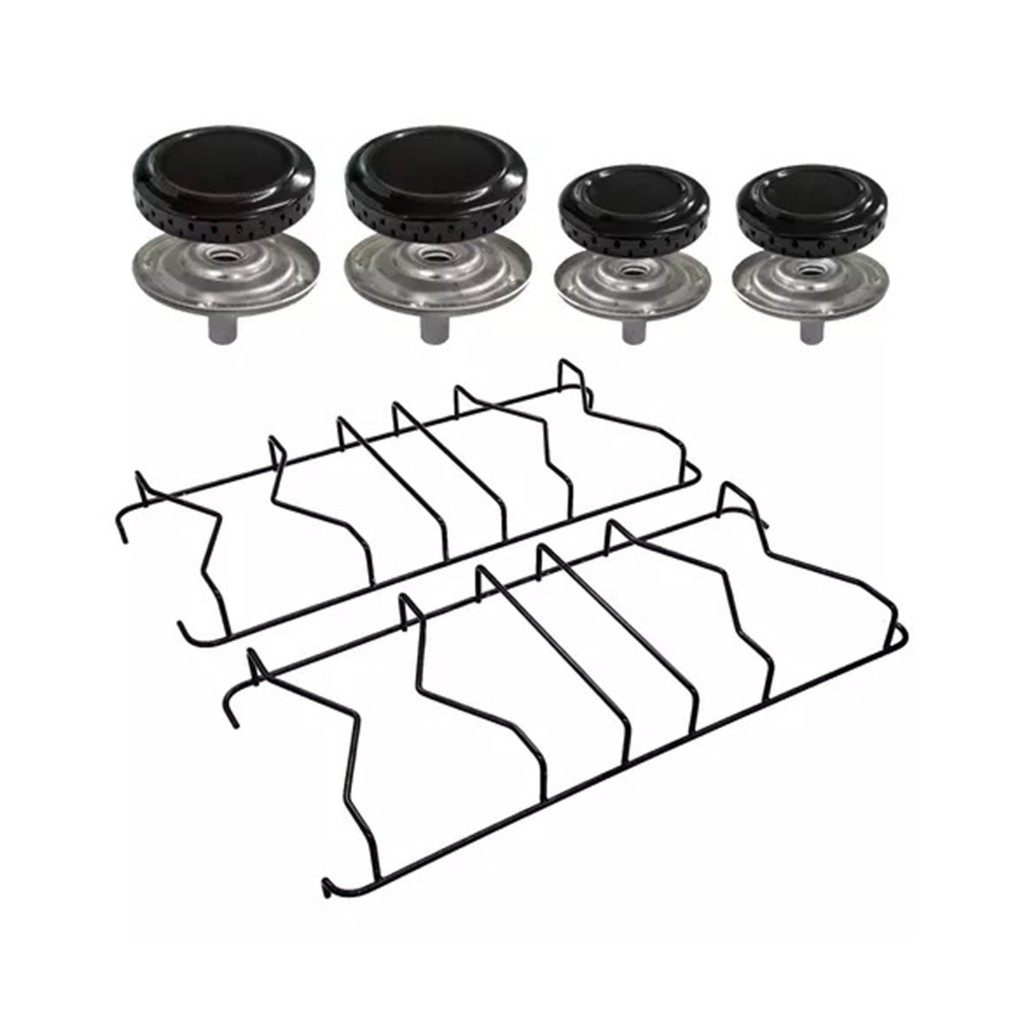 Kit 2 Grelhas Trempe + 4 Bocas Para Fogão Atlas Mônaco Inox | Shopee Brasil