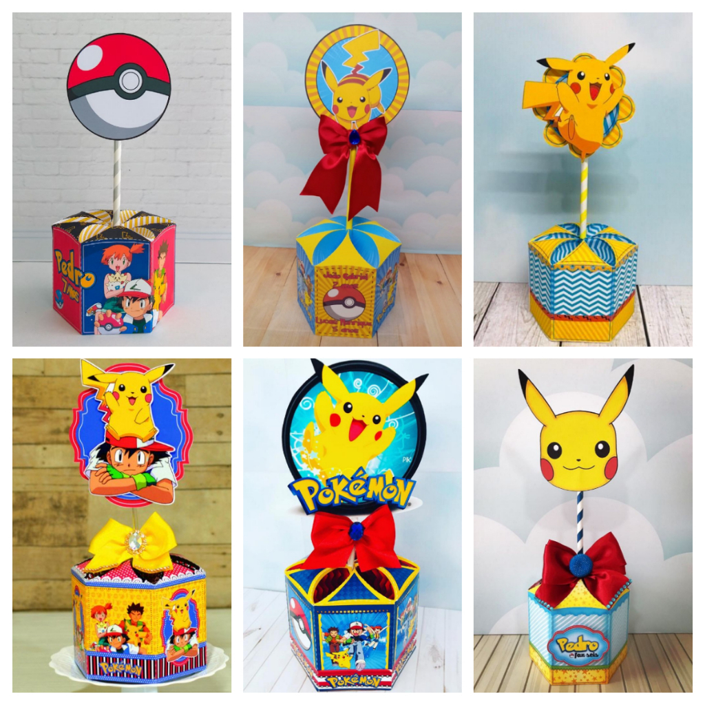 POKEMON CENTROS DE MESA POKEMON LEMBRANCINHAS PERSONALIZADAS | Shopee ...