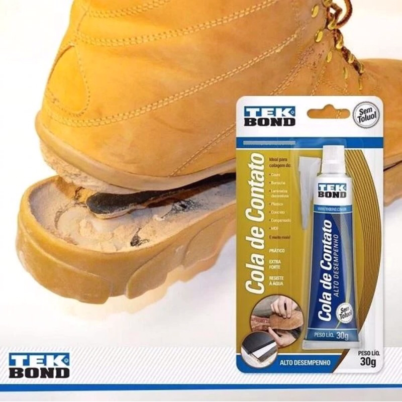 Cola de Contato Sapateiro 30G - TEK BOND - Sapatos Tenis Carpetes ...
