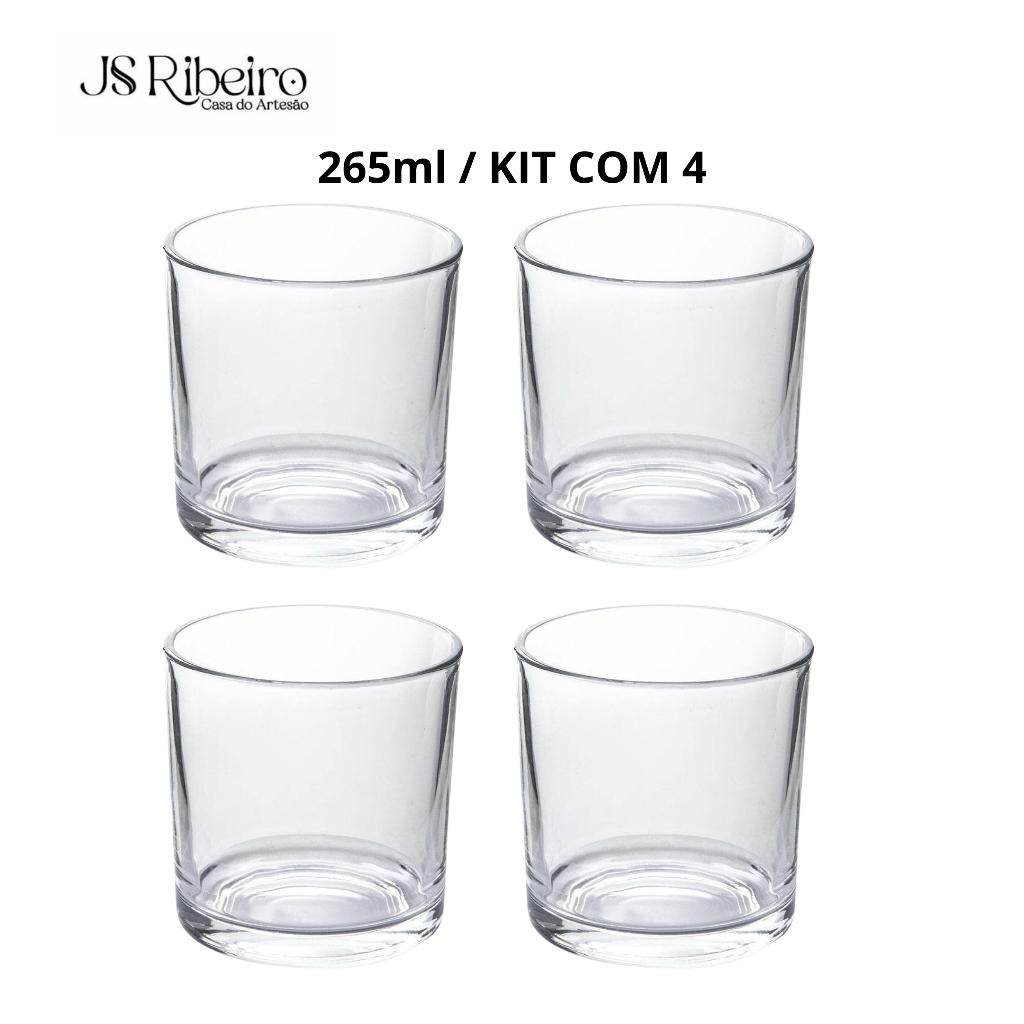 Copo de VIDRO 265ml (4UN) - WHISKY BAR ROCKS | Shopee Brasil