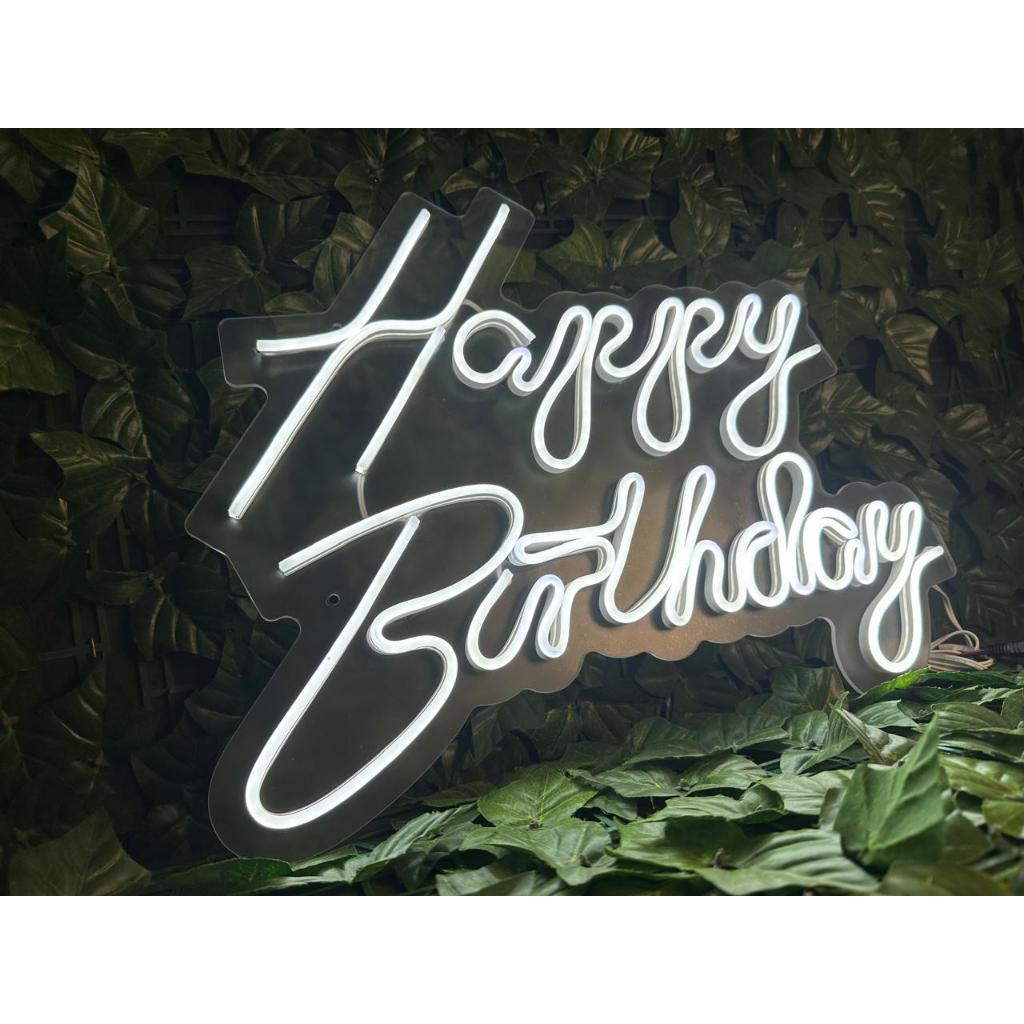 Painel de LED Neon Acrílico 3mm "Happy Birthday" - 50x40 Bivolt ...