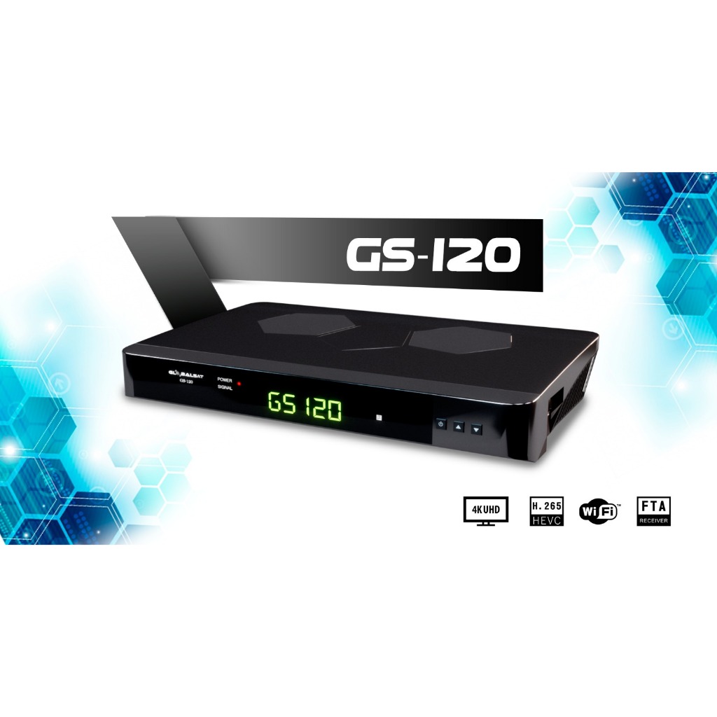 Receptor Satelite Globalsat GS 120 Pro Modelo 2024 Novo | Shopee Brasil