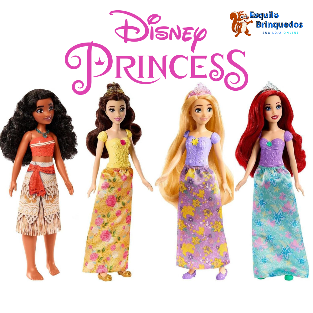 Boneca Disney Princess Ariel Bela Moana Rapunzel - Mattel | Shopee Brasil