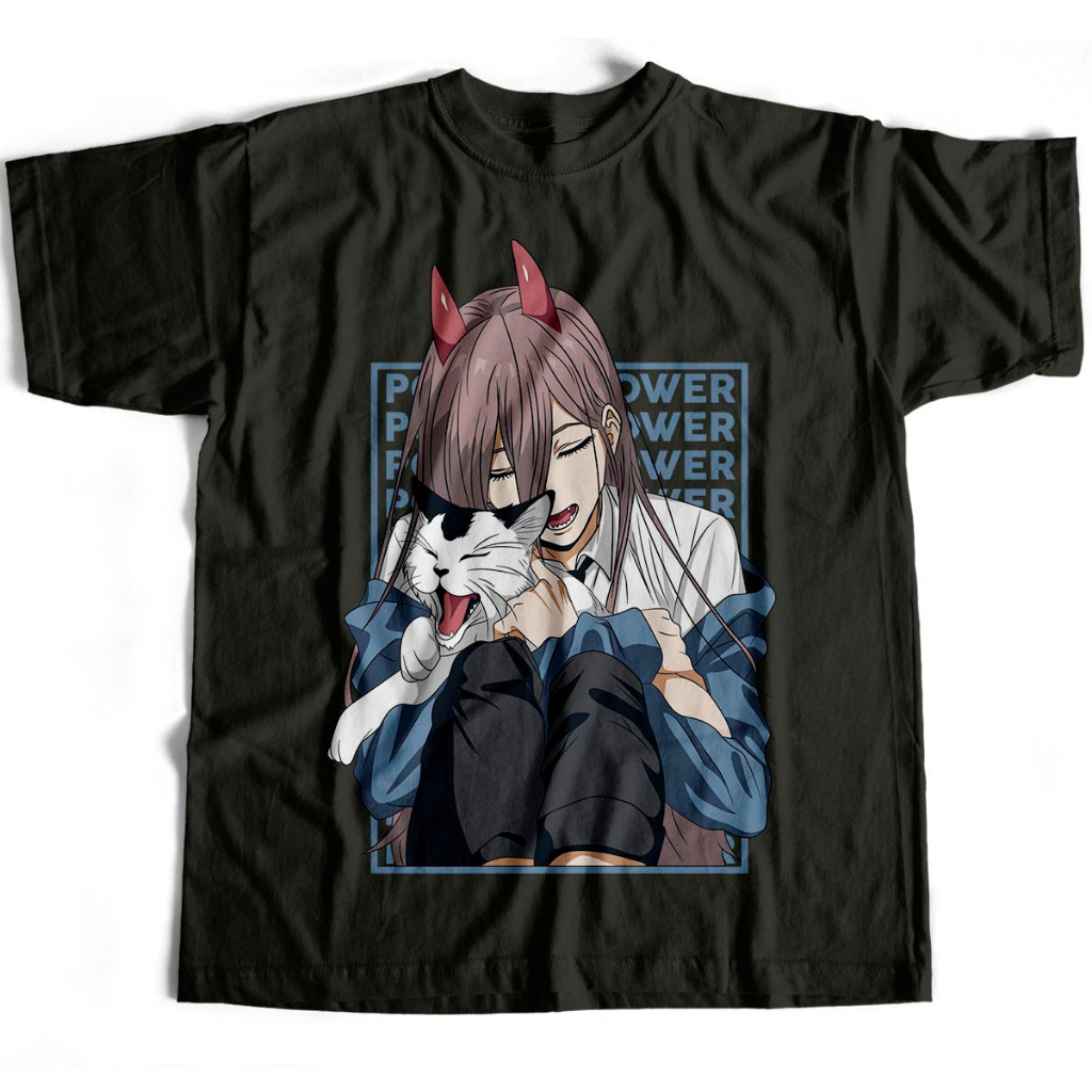 Camiseta Básica Power e Miauzinho Chainsaw Man | Shopee Brasil