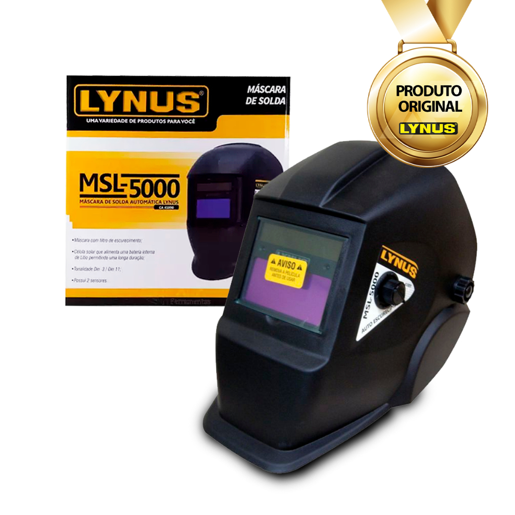 Máscara Profissional Lynus Solda Autom Msl5000 Mig/mma/tig | Shopee Brasil