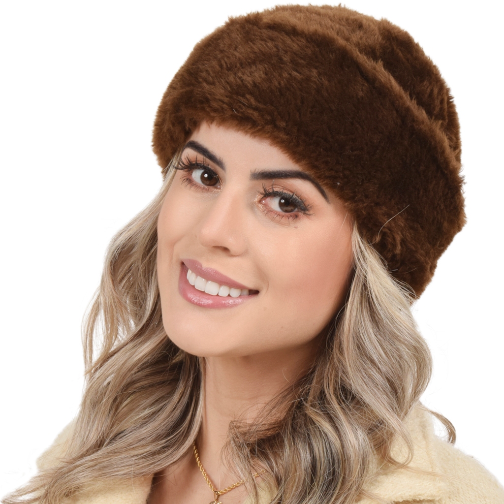 Touca feminina lã faixa baixa | Shopee Brasil
