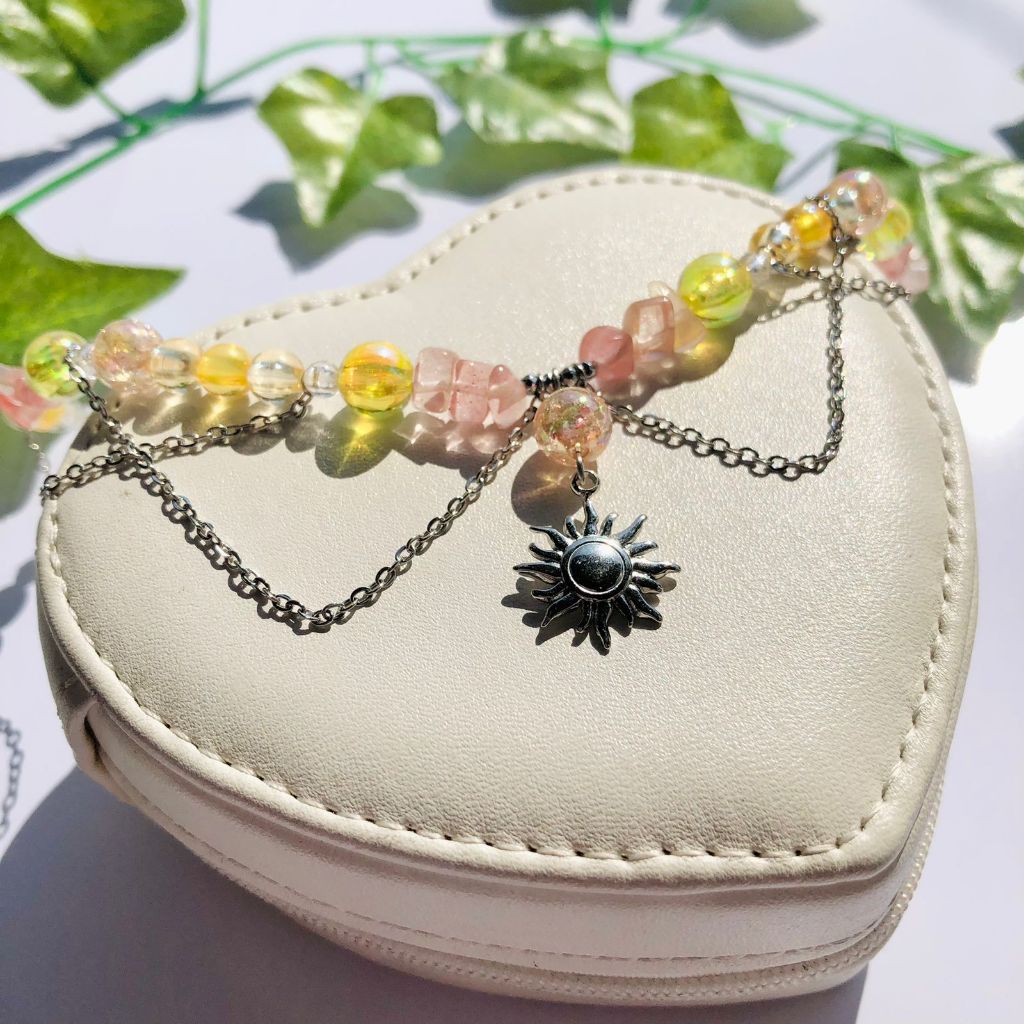 Colar Solar | Aço inoxidável colares de sol miçangas amarelo laranja ...