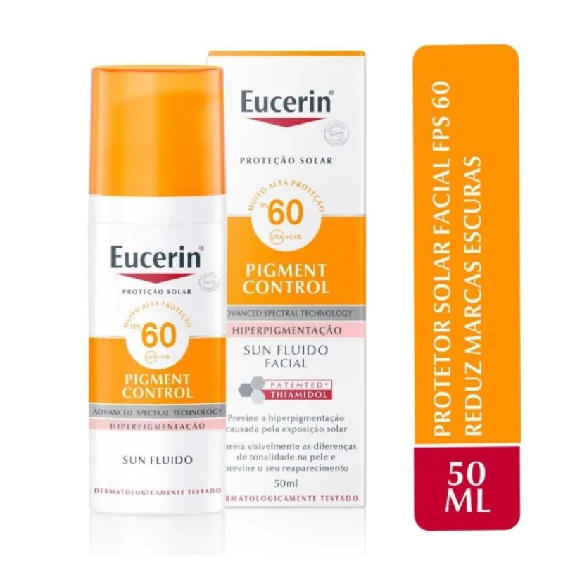 Protetor Solar Facial FPS 60 Eucerin Sun 50ml | Shopee Brasil