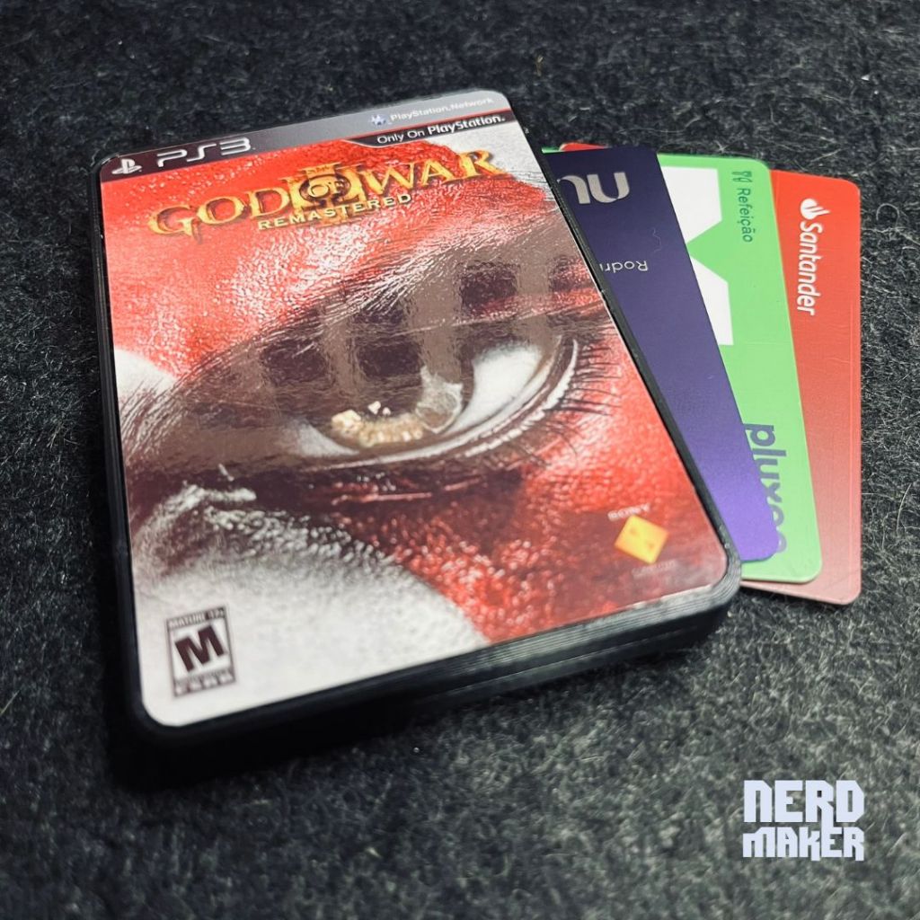 Porta-cartões PS3 Game Cover - God of War III - Nerd Maker 3D | Shopee ...