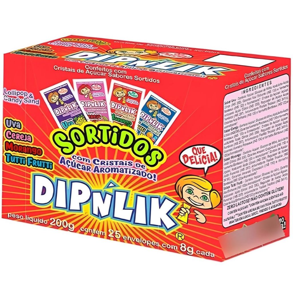 Pirulito Dipnlik Display C/25unidades 200g DIPNLIK | Shopee Brasil
