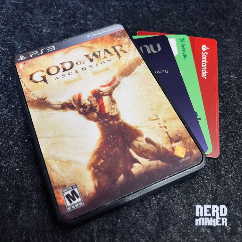 Porta-cartões PS3 Game Cover - God of War Ascension - Nerd Maker 3D ...