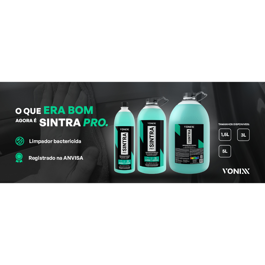 Sintra PRO VONIXX 5 Litros Limpeza Interna de veículos | Shopee Brasil