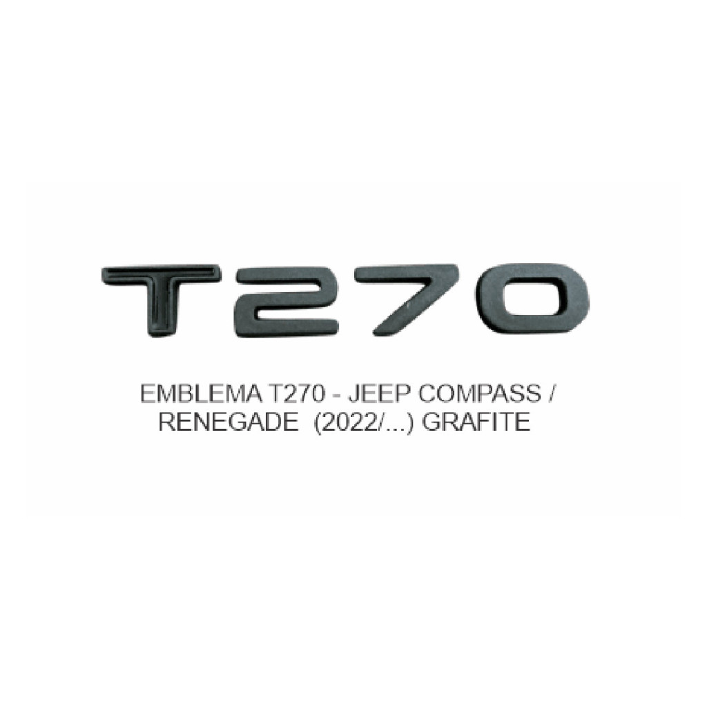 Emblema T270 Jeep Compass/Renegade 2022/... Grafite | Shopee Brasil
