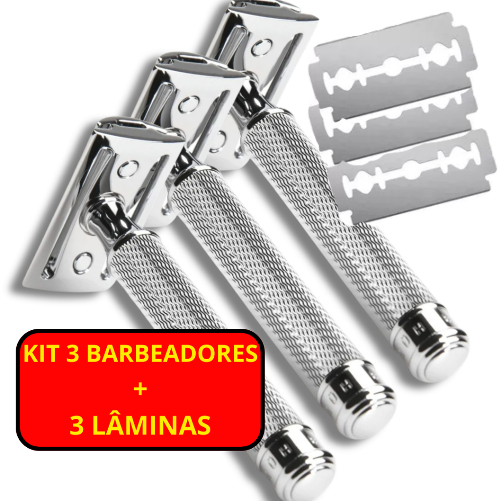 Kit 3 Aparelho De Barbear Articulado Clássico Retrô Antigo Para ...