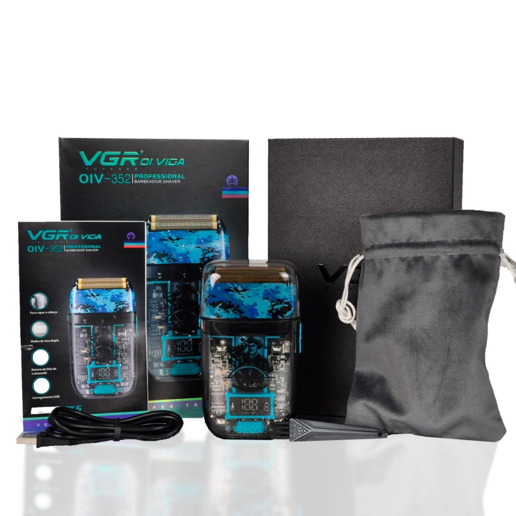 Barbeador Elétrico Profissional V-352 | VGR | Shopee Brasil