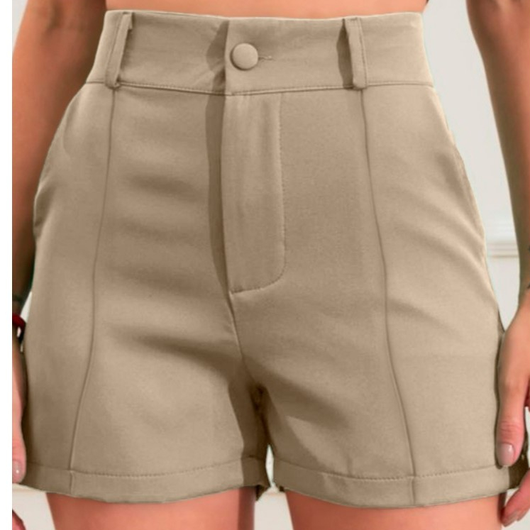 Short Feminino Sarja Social Elegante Verao P ao G3 SR010 | Shopee Brasil