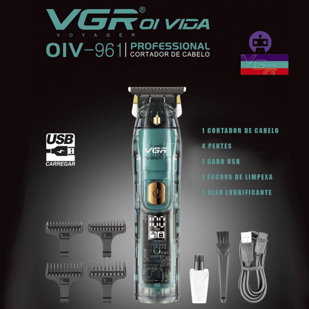 Máquina de Acabamento Profissional V-961 | VGR | Shopee Brasil