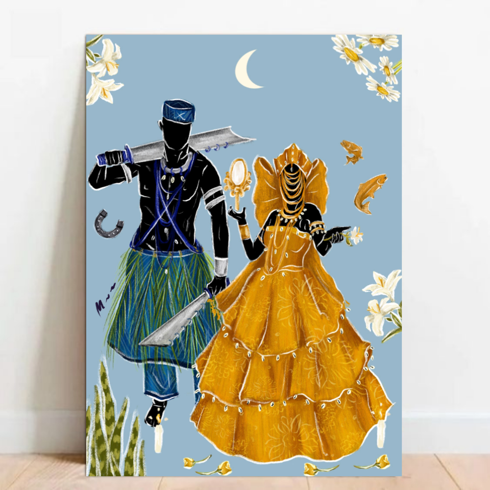 Quadro Placa Ogum Oxum Orixá Umbanda Candomblé Decorativo Oxalá Com ...
