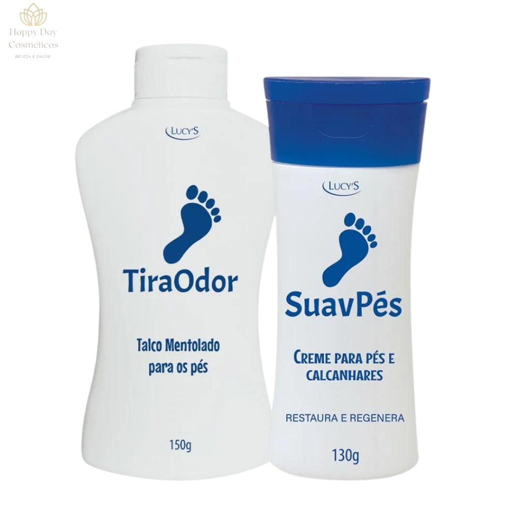 Kit de Cuidados para Pés Creme e Talco Mentolado Para Calos e Rachadura ...