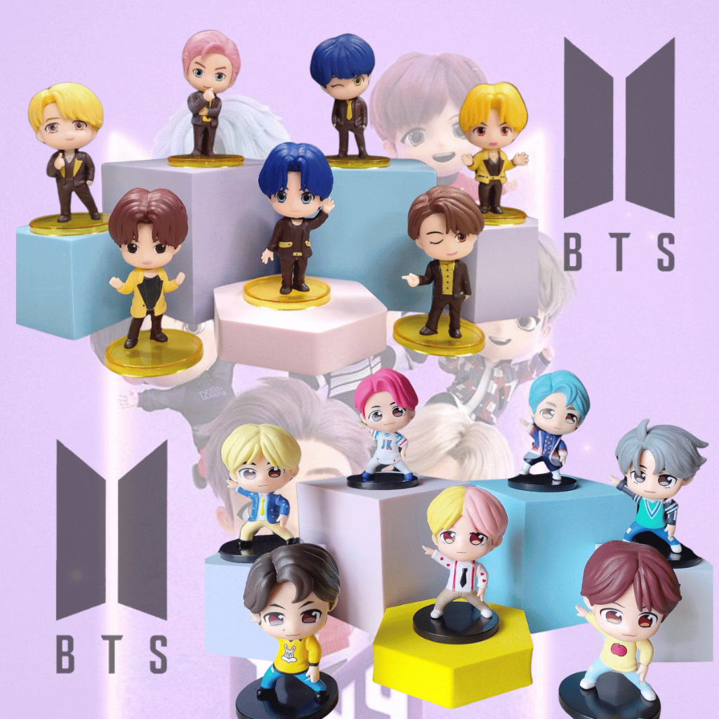 BTS Bangtan Boys Figure de Ação Bonecos de Ação Decoração Miniatura ...