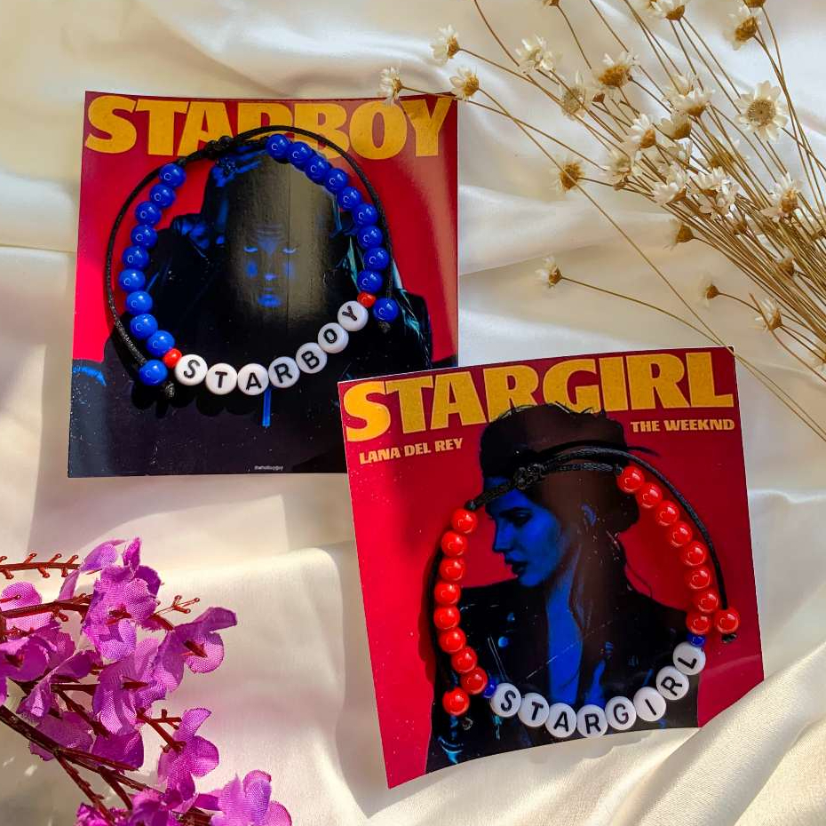 Pulseiras Stargirl e Starboy / Lana Del Rey + The Weeknd | Shopee Brasil