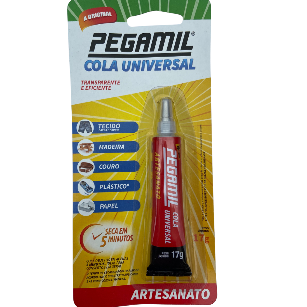 Cola Universal Pegamil Artesanato - 17 Gramas | Shopee Brasil