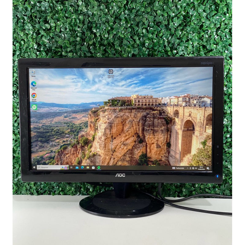 Monitor 20 polegadas AOC VGA Leia a descrição | Shopee Brasil