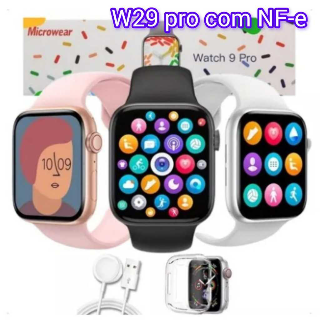Smartwatch Watch 9 Pro W29 Pro Série 9 47mm Relógio Inteligente ...
