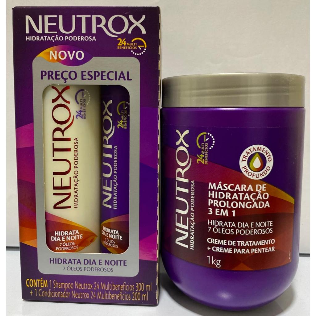 Neutrox Hidratação Poderosa kit Shampoo , Condicionador e Máscara 3 em ...