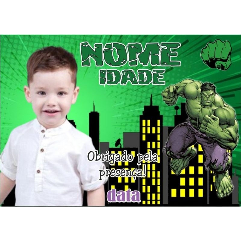 Lembrancinha barata Hulk personalizada - ímã de geladeira com foto ...
