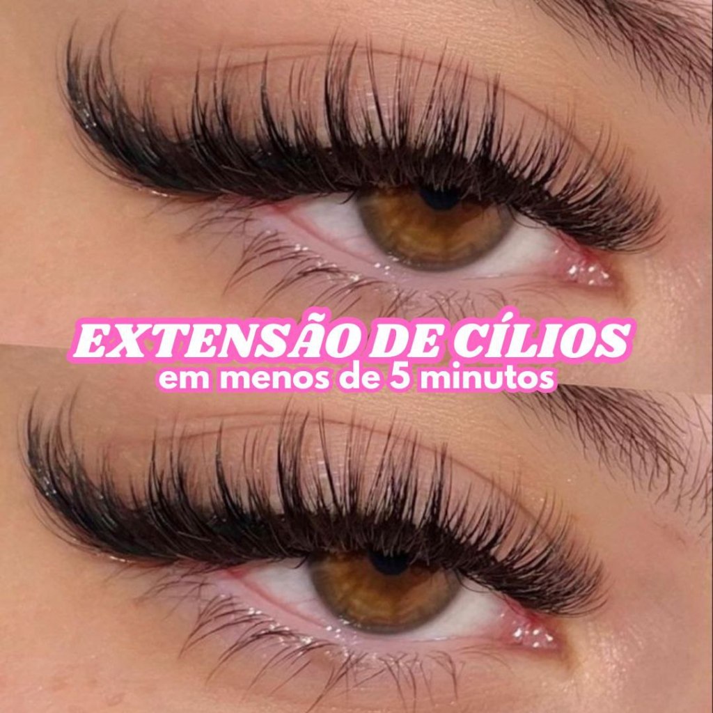 Cílios Postiços Importado Gringo Efeito Extensão Realista Volume Russo ...