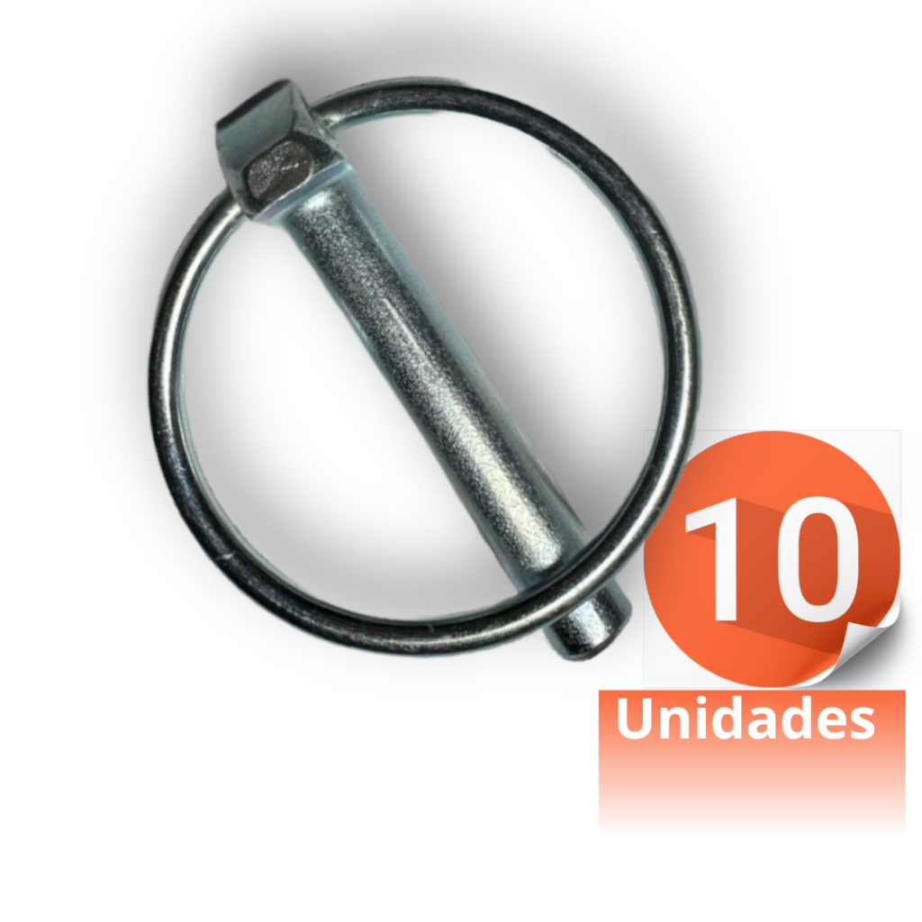 Chaveta Pino Trava Quebra Dedo 5x16" x 1.3/4 - 8 x 45mm - 10 Unidades/4 ...