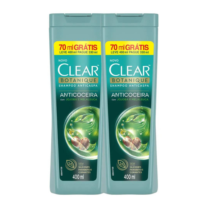 Kit 2x Shampoo Clear Anticaspa E Anticoceira Botanique Leve 400ml Pague ...