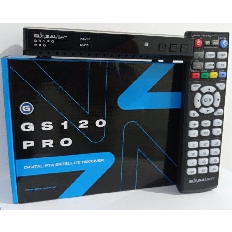 Receptor Satelite Globalsat GS 120 Pro Modelo 2024 Novo | Shopee Brasil