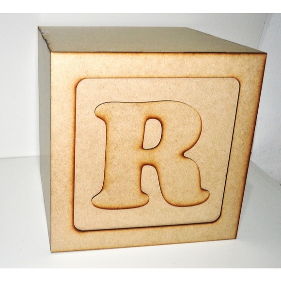 Caixa Cubo Letras 12x12cm Tampa Solta | Shopee Brasil