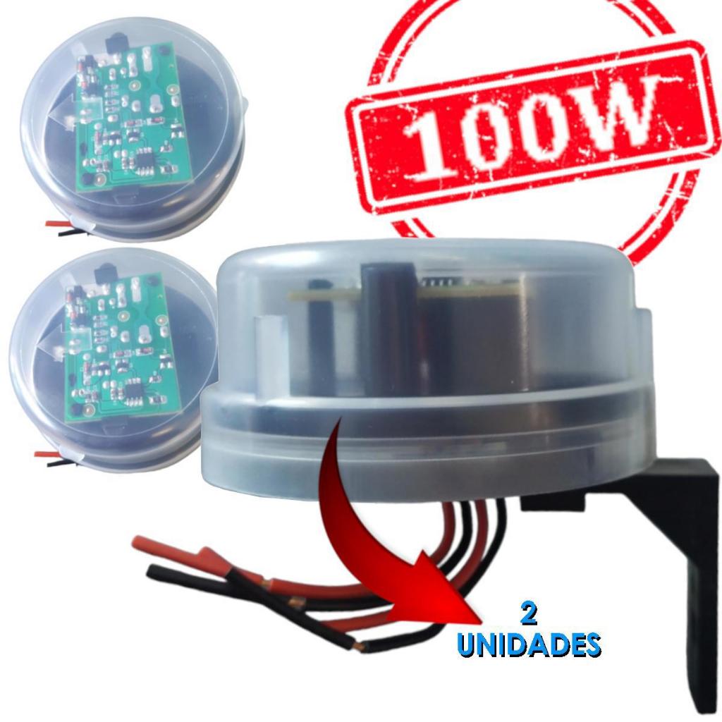 Sensor Fotocelula Rele fotovotaico Bivolt de 100W Kit 2 Sensor ...